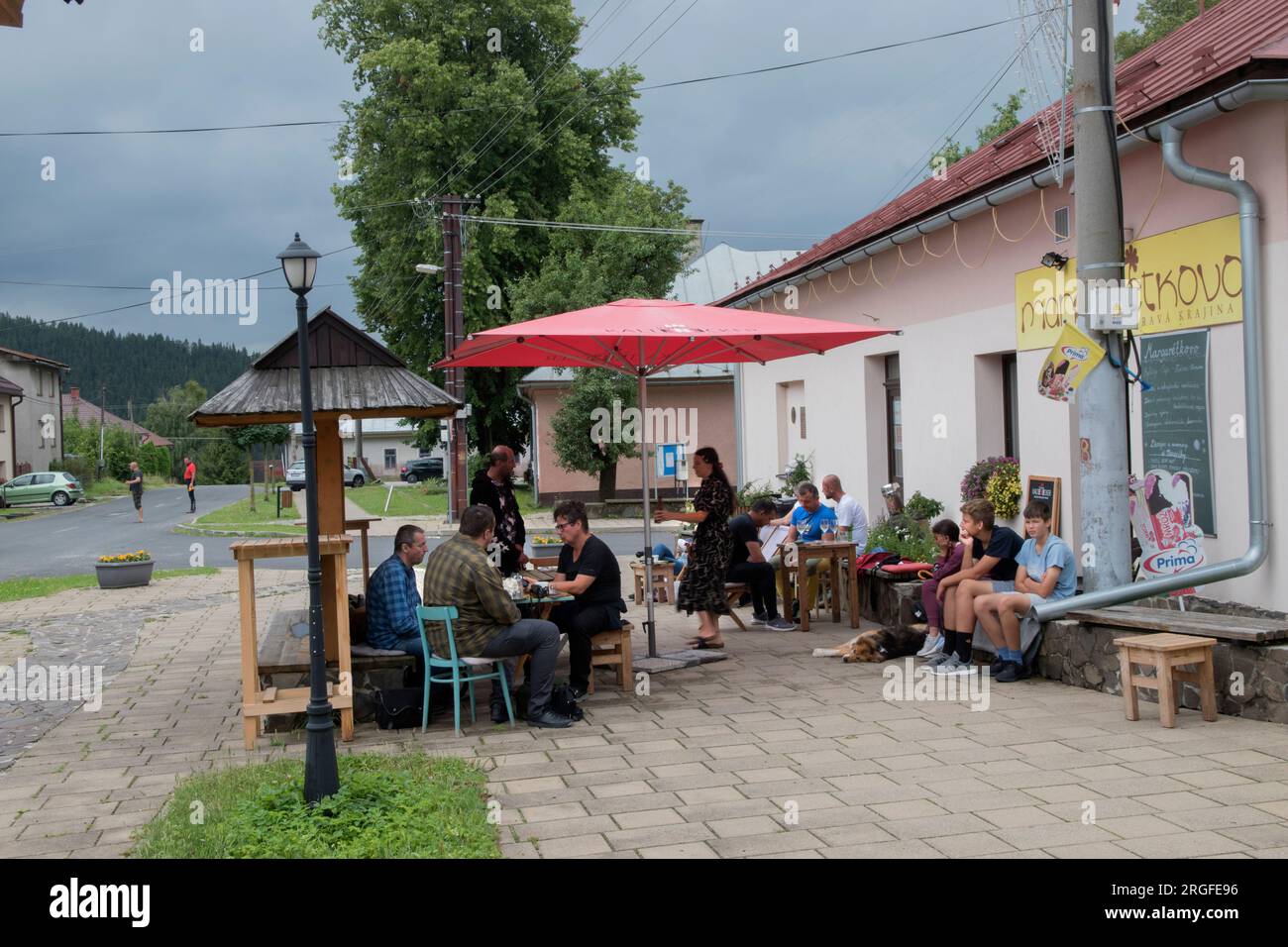 Sumiac during the Sumiacky Fotofest, one of two cafes in the village ...