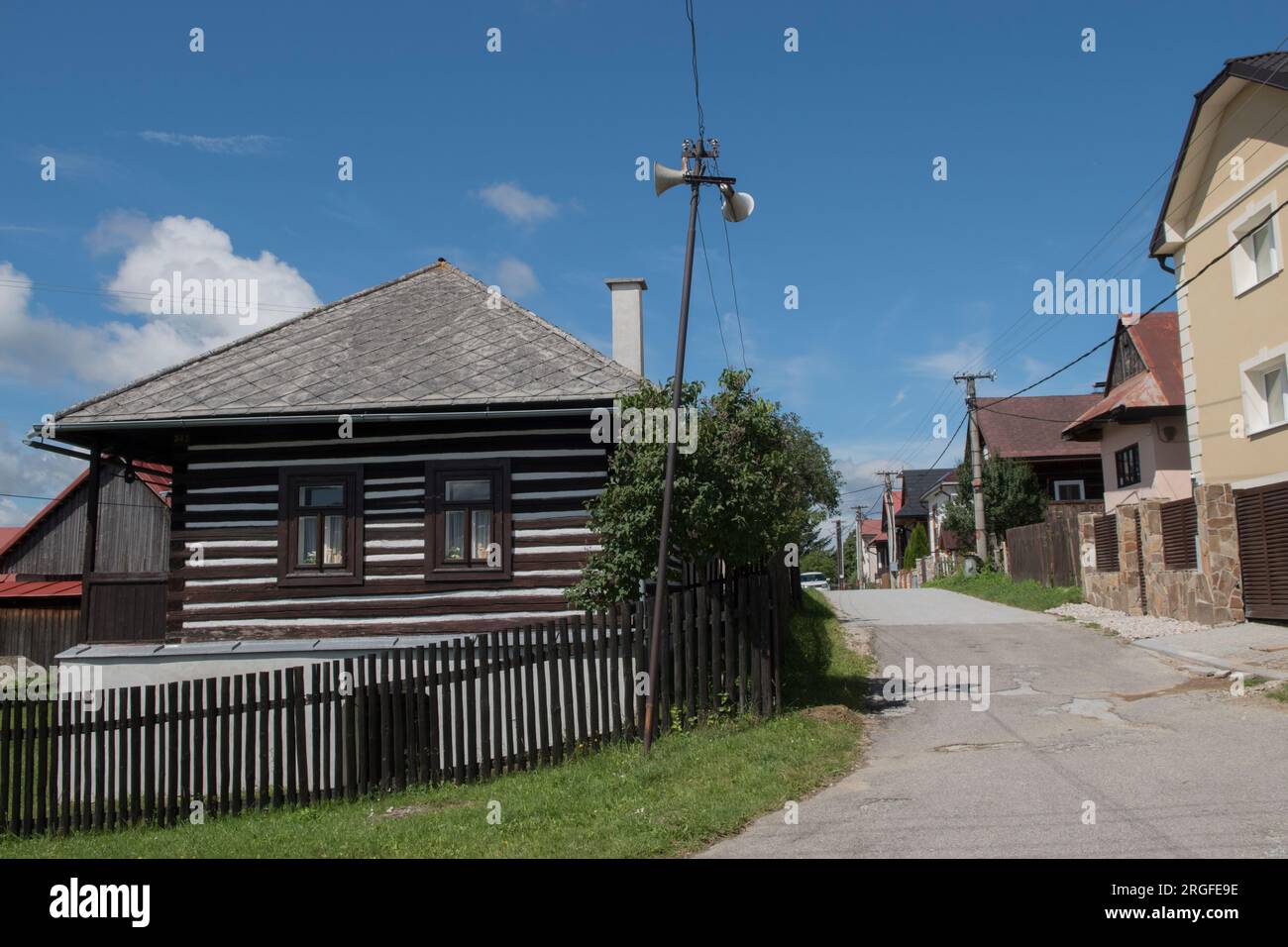 Traditional wood house. Sumiac, Brezno District, Slovakia August 2023 ...