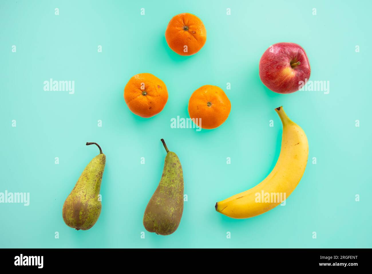 Fruits on colorful background hi-res stock photography and images - Alamy