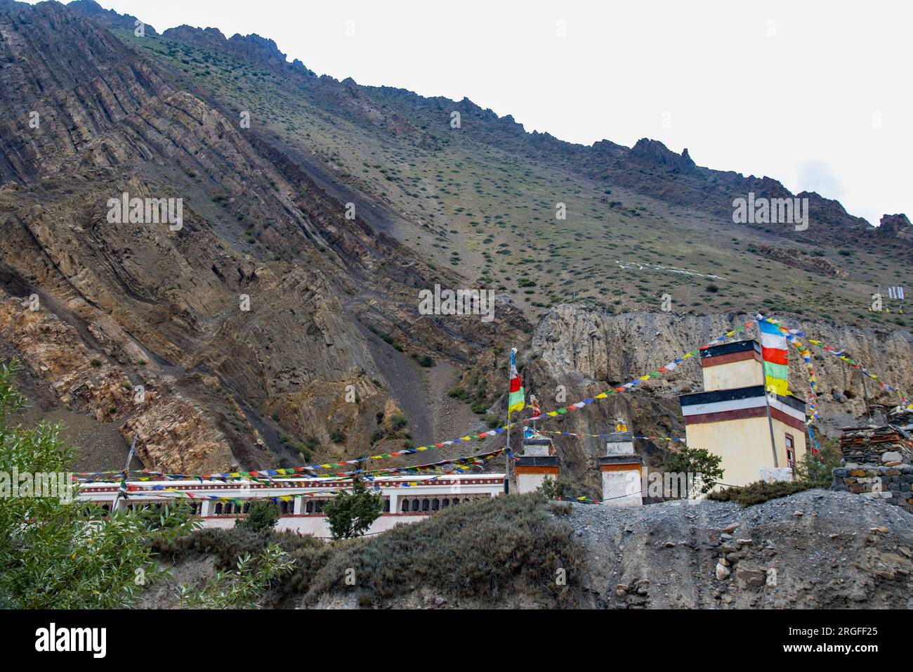 Old Walled City of Kagbeni with Stone Monuments, Monasteries, Mud ...