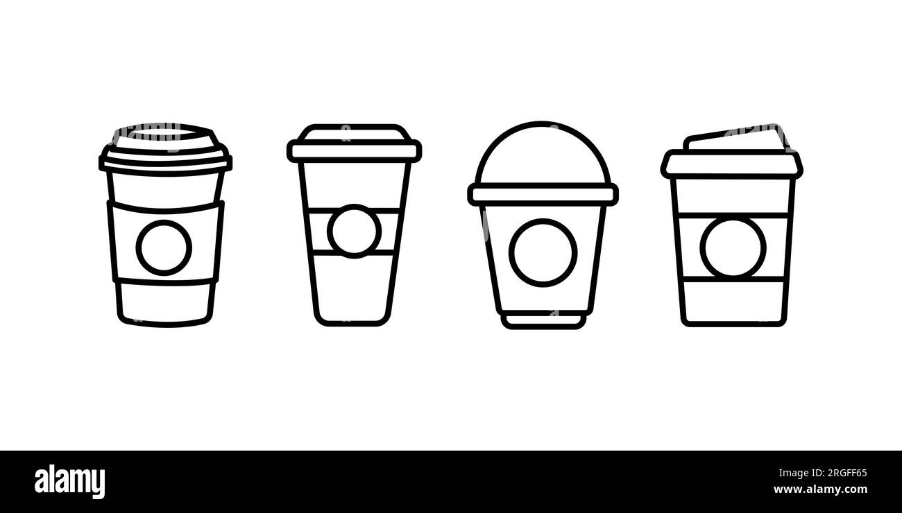 Cup Icon Set Vector Logo Template Illustration Design. Vector Stock ...