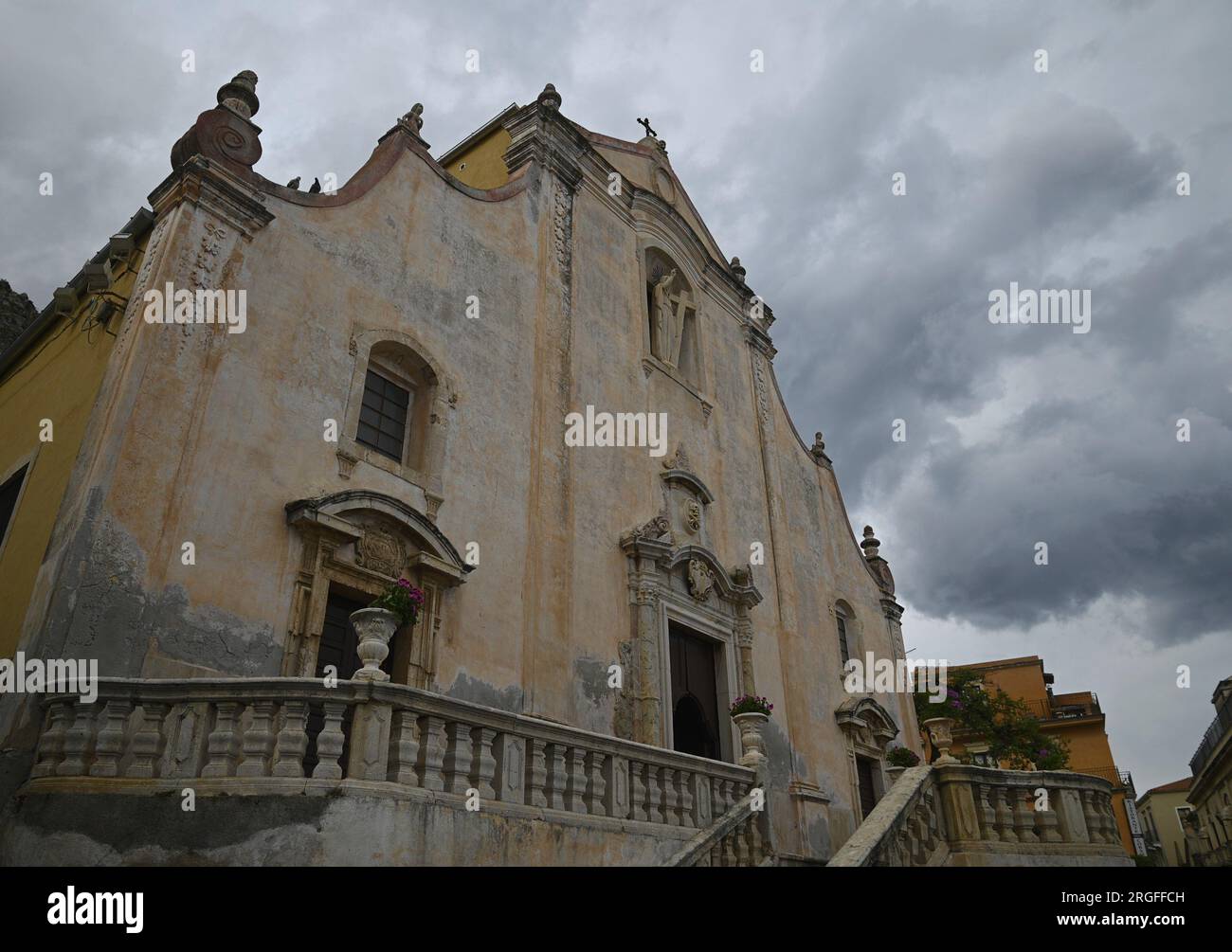 Landscape with scenic view of the Baroque style Chiesa di San Giuseppe ...