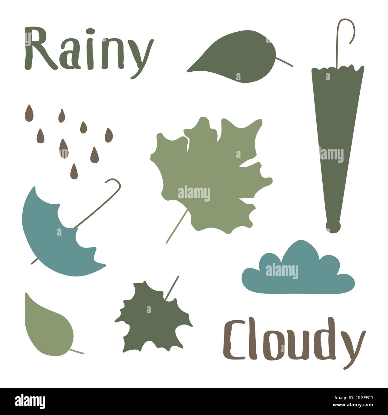 Leaves rain Stock Vector Images - Alamy