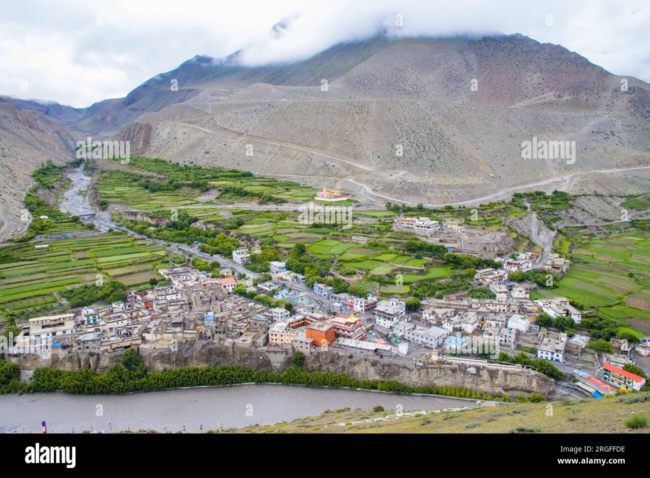 Beautiful Kagbeni Village on the banks of Kaligandaki River in Upper ...