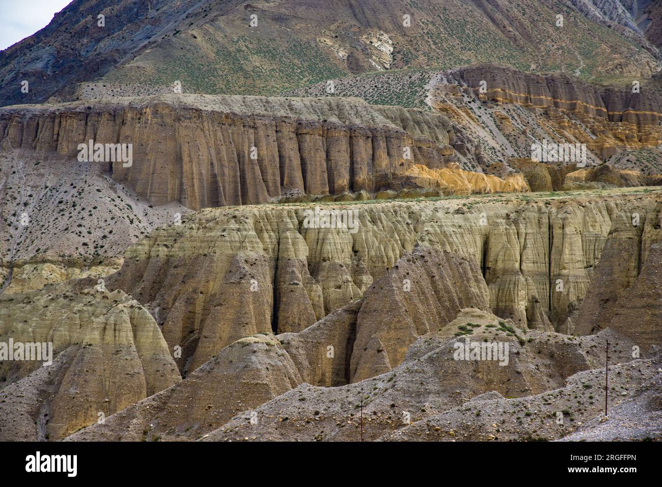 Amazing Green Desert Landscape of Kagbeni Village in KaliGandaki of ...