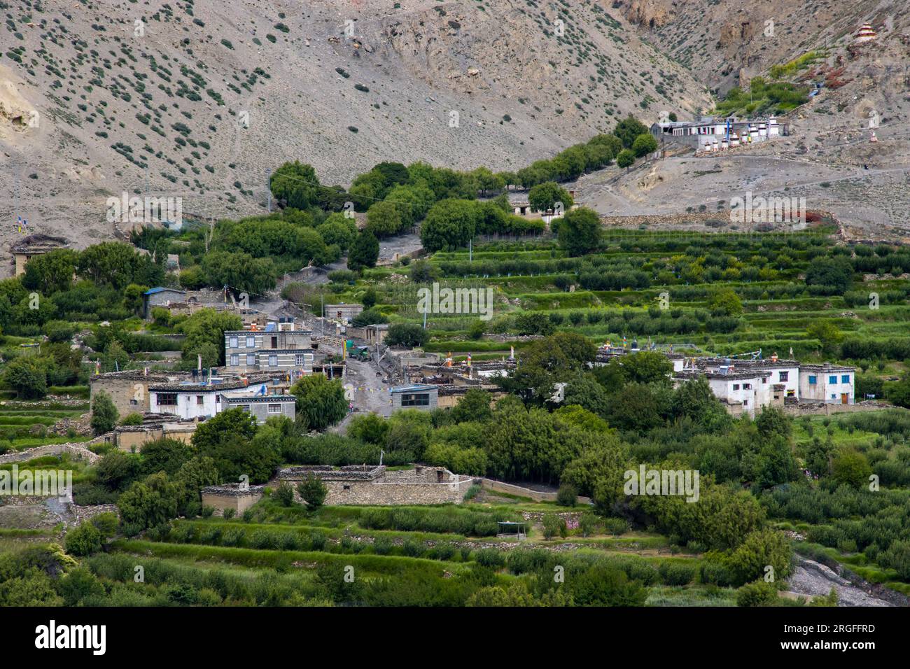 Beautiful Kagbeni Village on the banks of Kaligandaki River in Upper ...