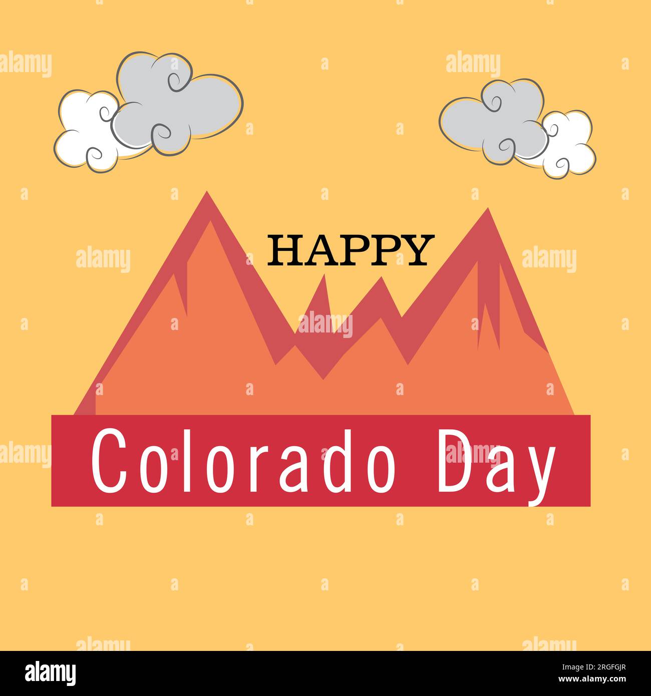 Vector illustration of a Background for Happy Colorado Day Stock Photo ...