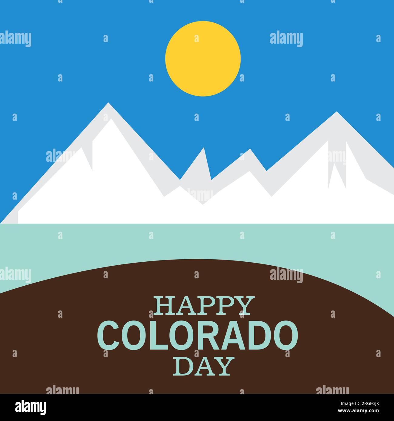 Vector illustration of a Background for Happy Colorado Day Stock Photo ...