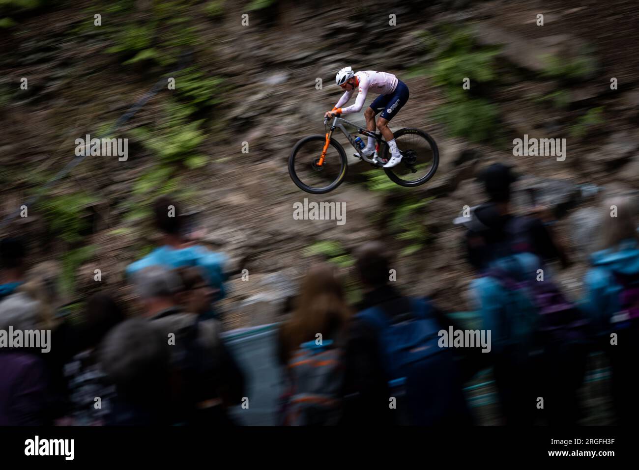 Mathieu van der Poel, the recent world road cycling champion, trains on ...