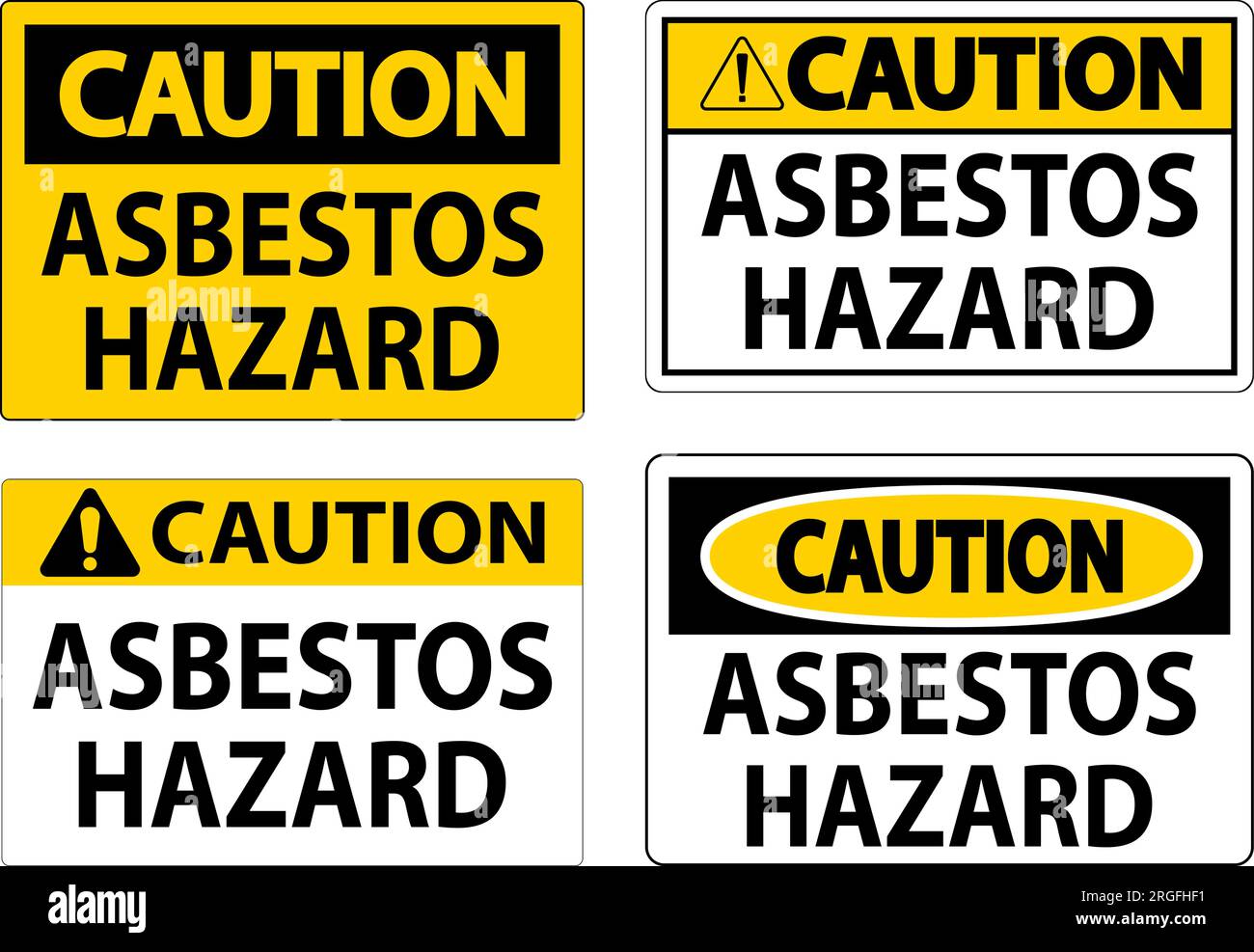 Asbestos Caution Signs Asbestos Hazard Area Authorized Personnel Only ...