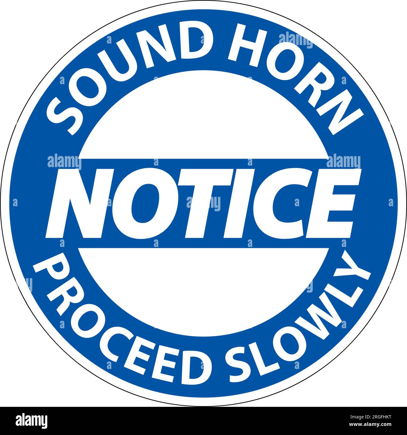Floor Sign, Notice Sound Horn, Proceed Slowly Stock Vector Image & Art ...