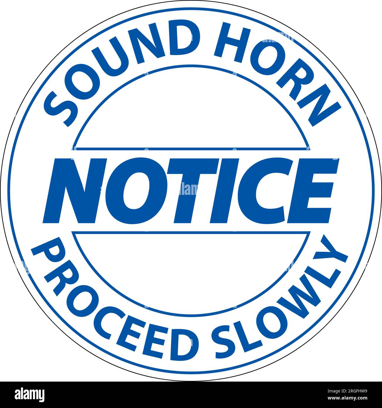Floor Sign, Notice Sound Horn, Proceed Slowly Stock Vector Image & Art ...