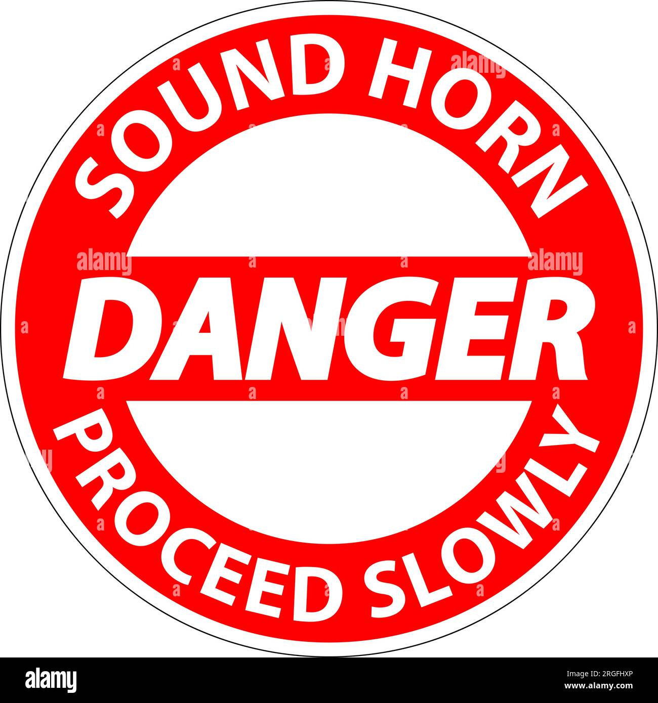 Floor Sign, Danger Sound Horn, Proceed Slowly Stock Vector Image & Art ...