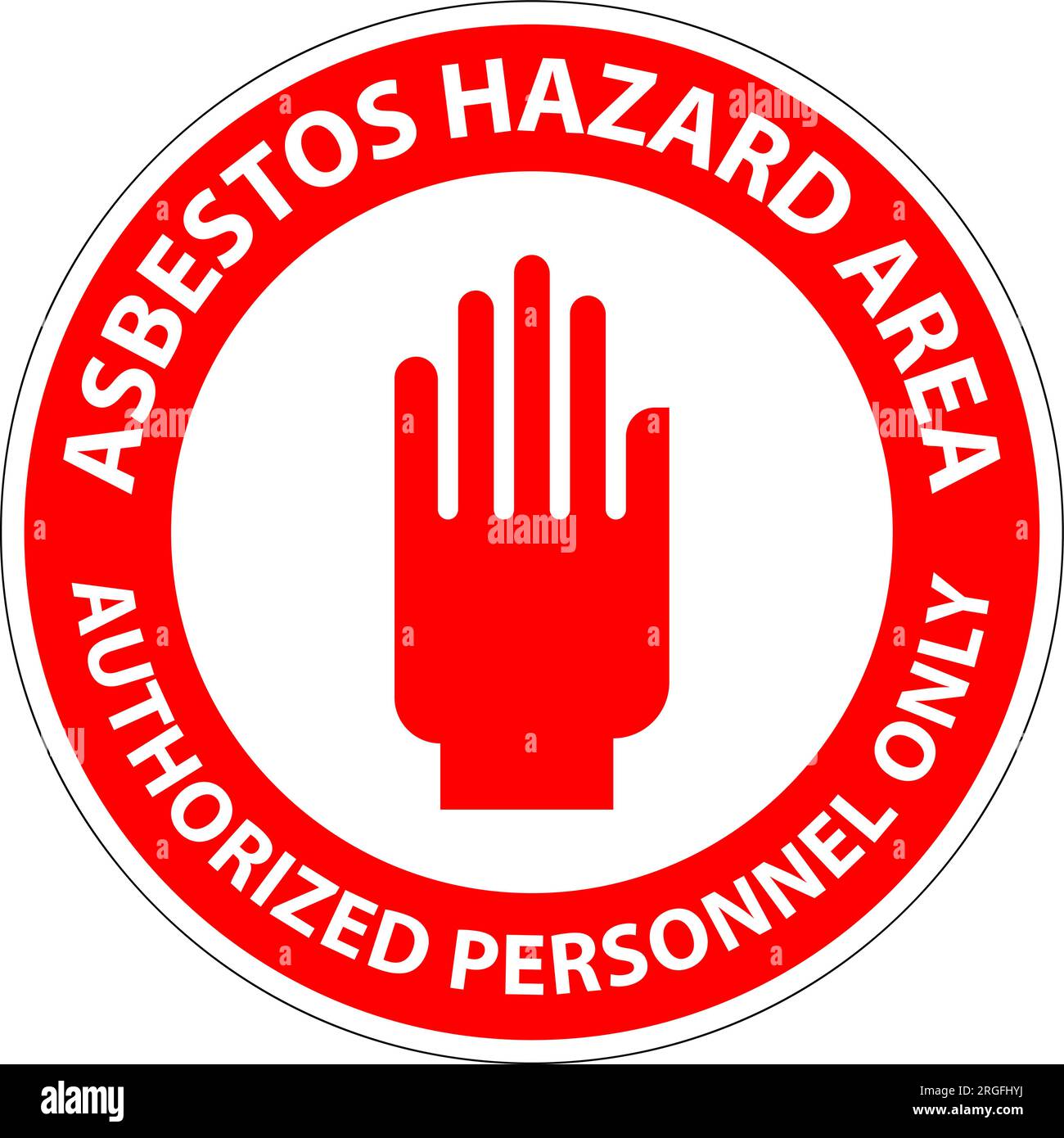 Asbestos Warning Signs Asbestos Hazard Area Authorized Personnel Only ...