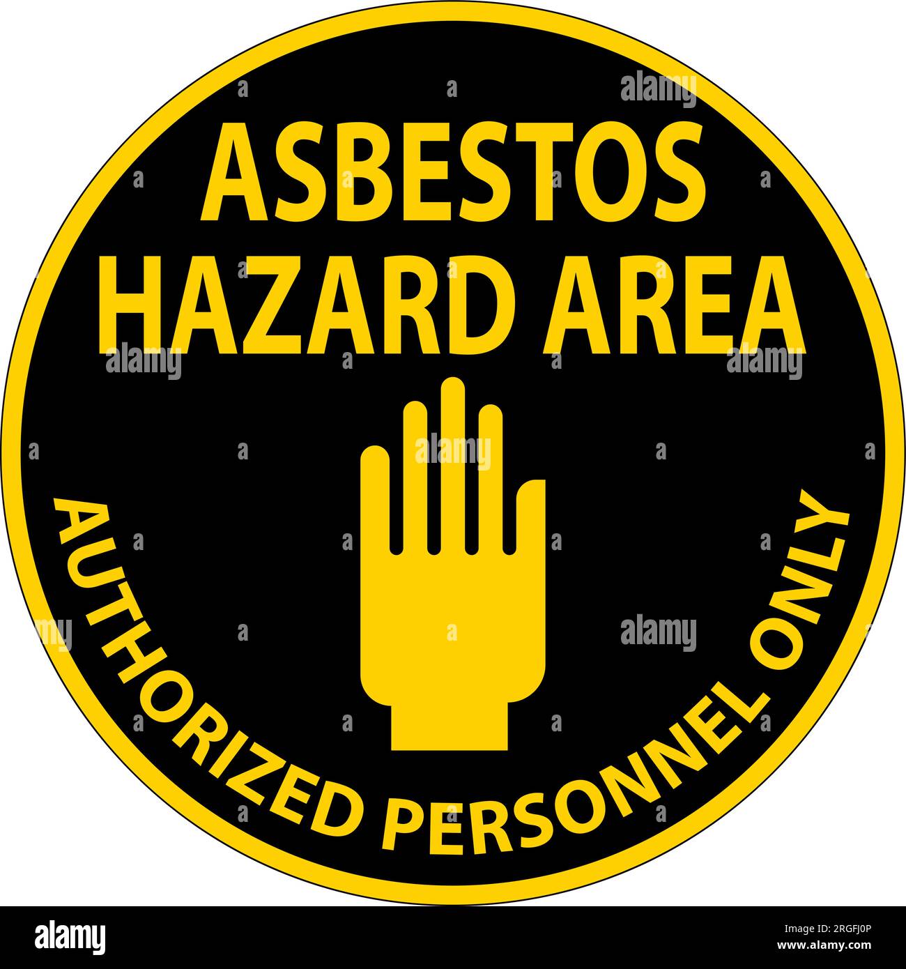 Asbestos Warning Signs Asbestos Hazard Area Authorized Personnel Only ...