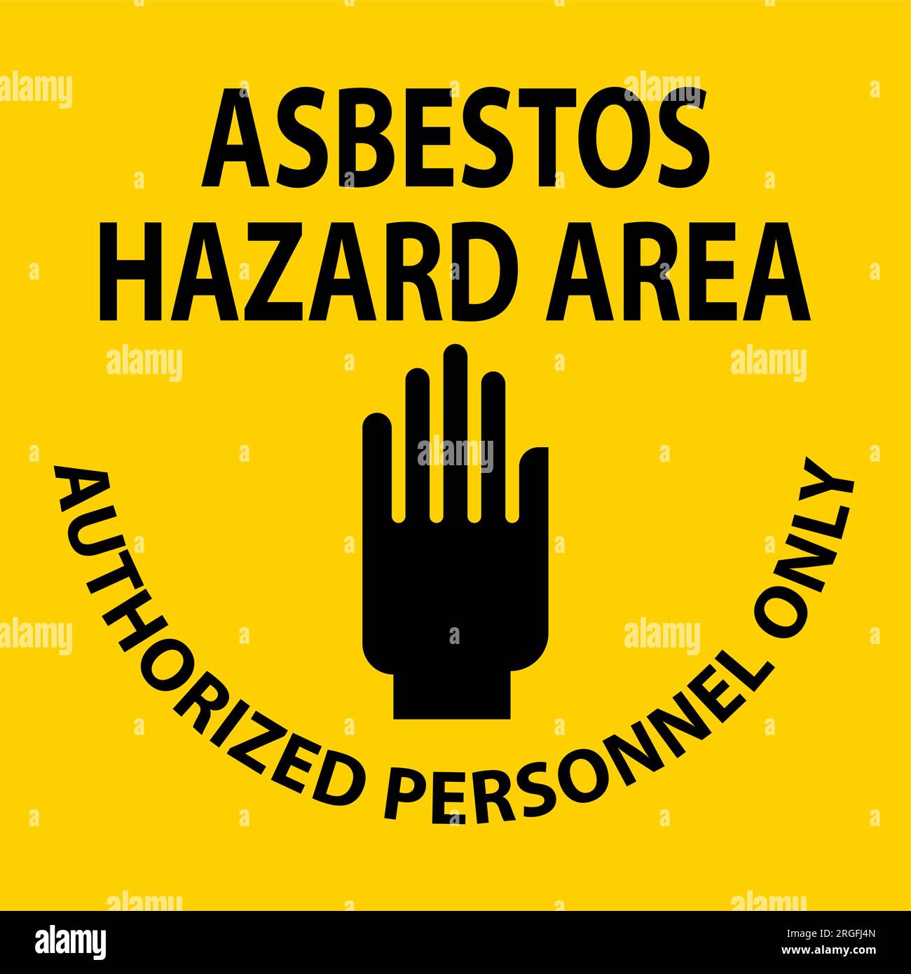 Asbestos Warning Signs Asbestos Hazard Area Authorized Personnel Only ...