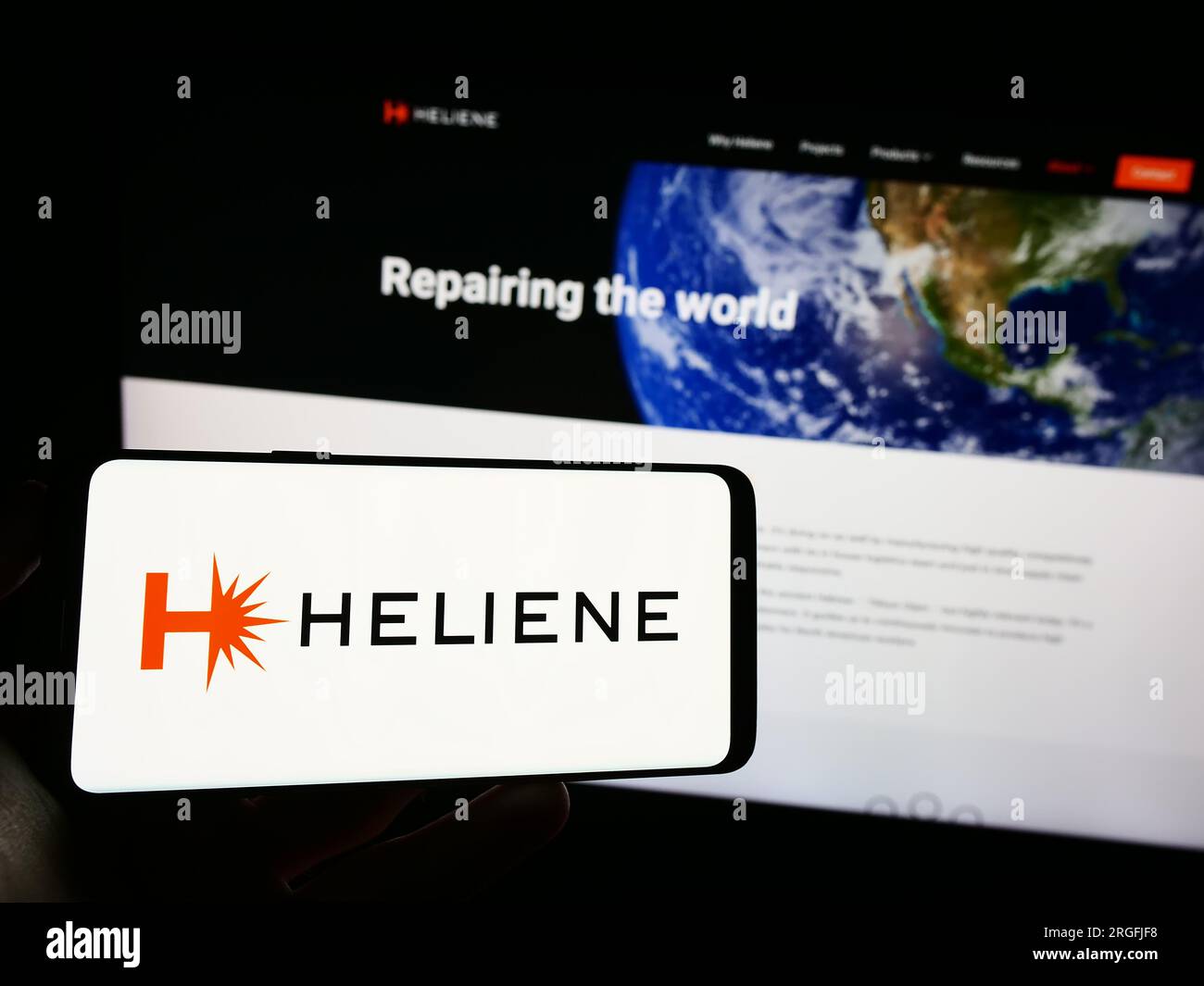 Heliene logo hi-res stock photography and images - Alamy