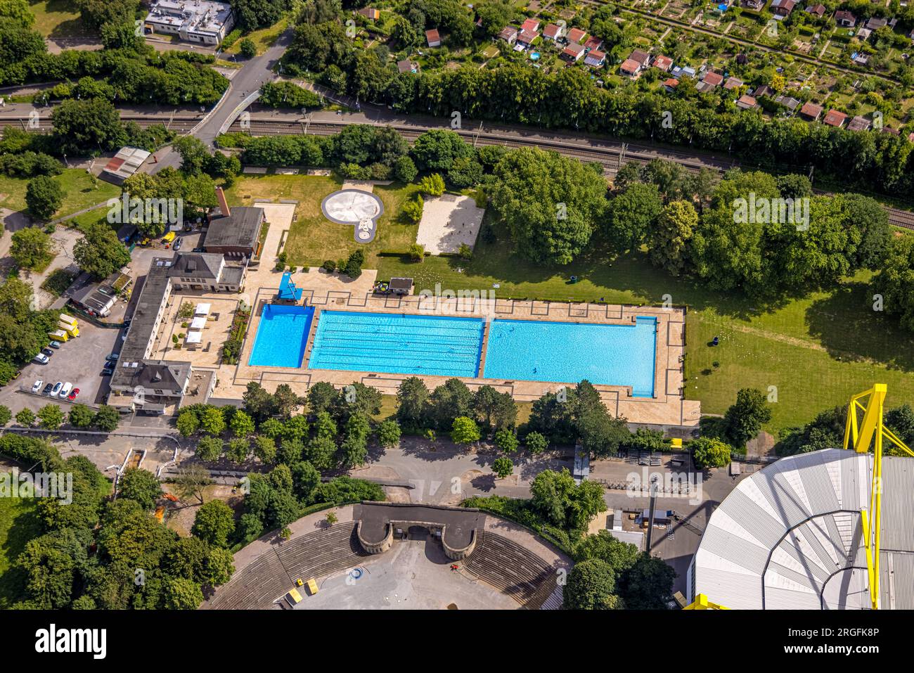 Outdoor pool volkspark am signal iduna park hi-res stock photography ...