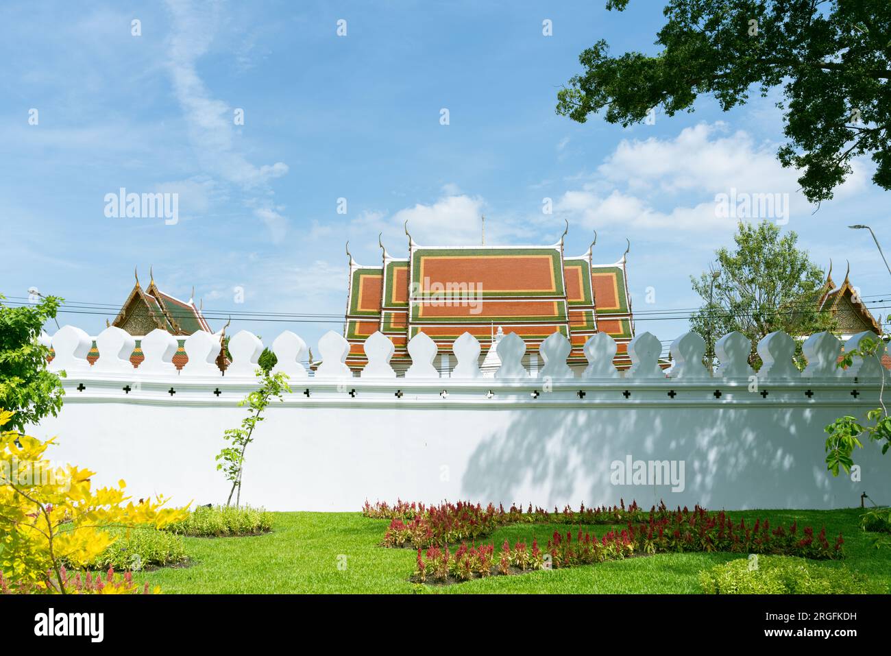 Maha Kan fort park Old City Wall and Loha Prasat in Bangkok, Thailand ...