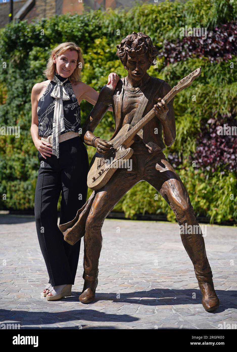 "The Glimmer Twins", a statue of Rolling Stones Sir Mick Jagger and ...