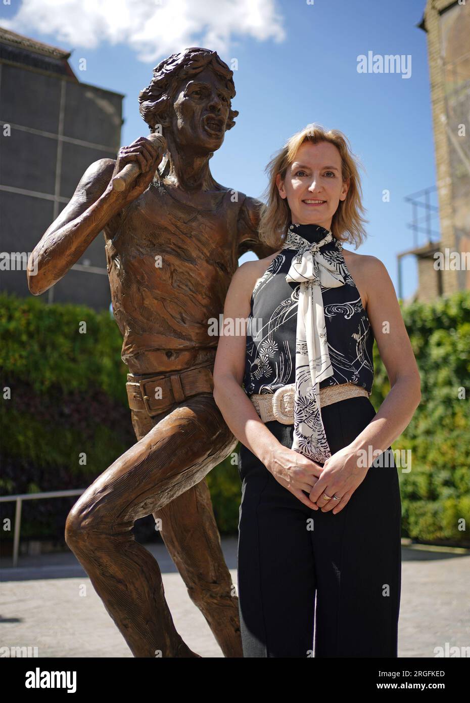 "The Glimmer Twins", a statue of Rolling Stones Sir Mick Jagger and ...