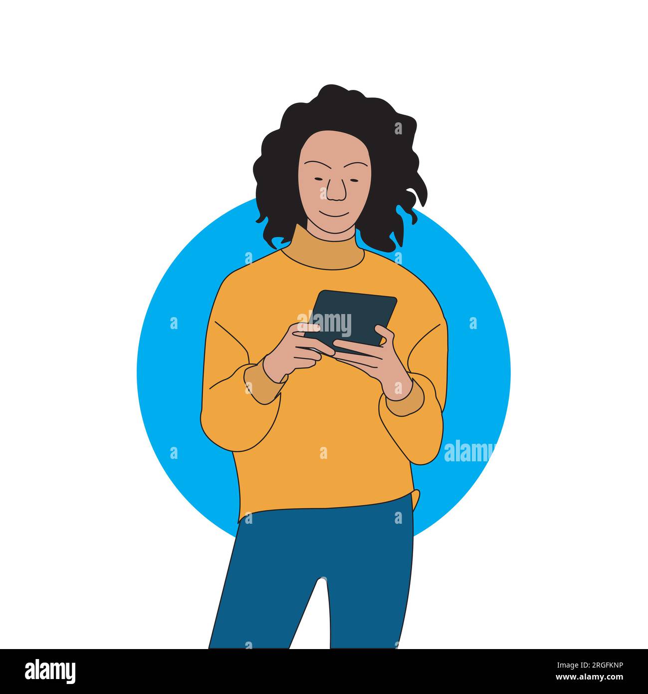 People woman character standing line Cut Out Stock Images & Pictures ...