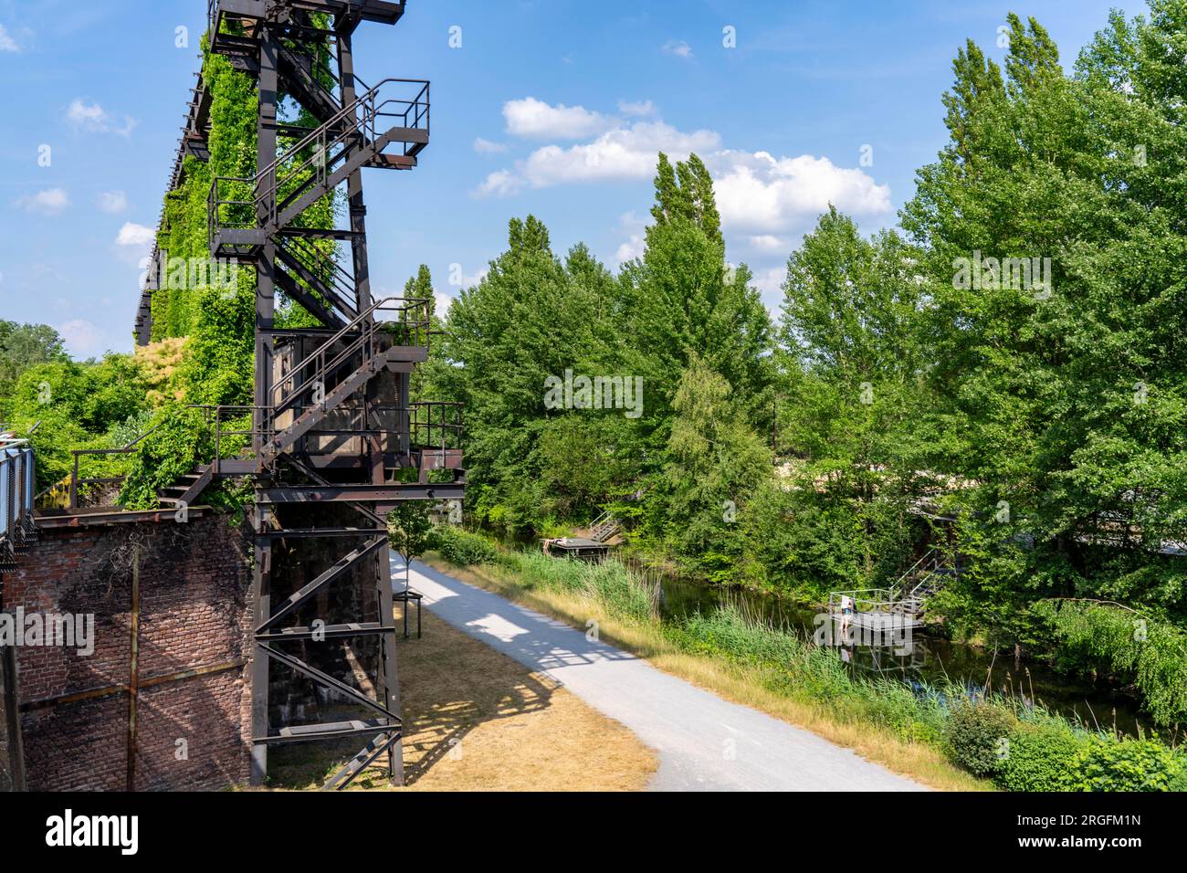 The Duisburg North Landscape Park, gardens in the storage bunkers of ...