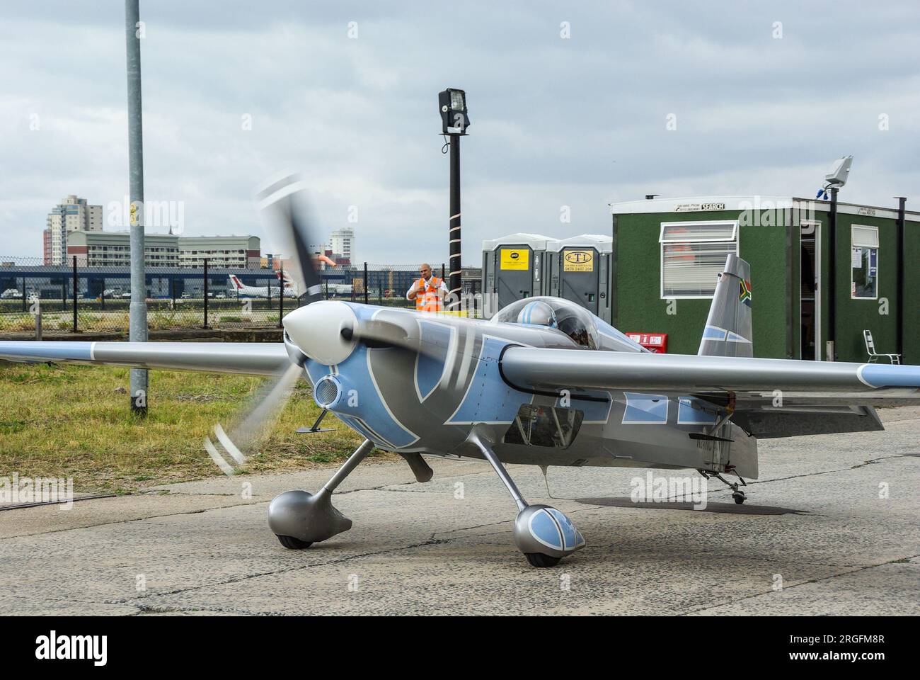 Glen Dell, Red Bull Air Race pilot in aerobatic racing plane competing ...
