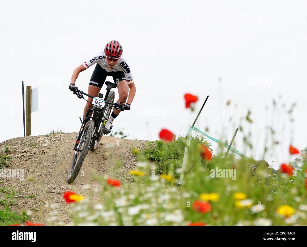 Germany's Lia Schrievers competes in the Mixed Team Relay race during ...