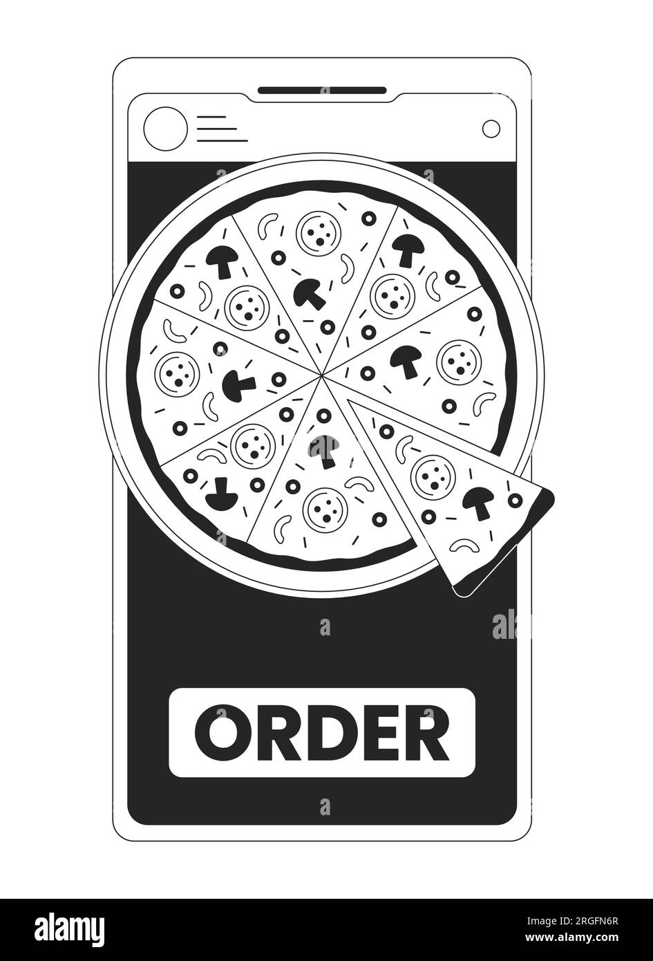 White online ordering food delivery Stock Vector Images - Alamy