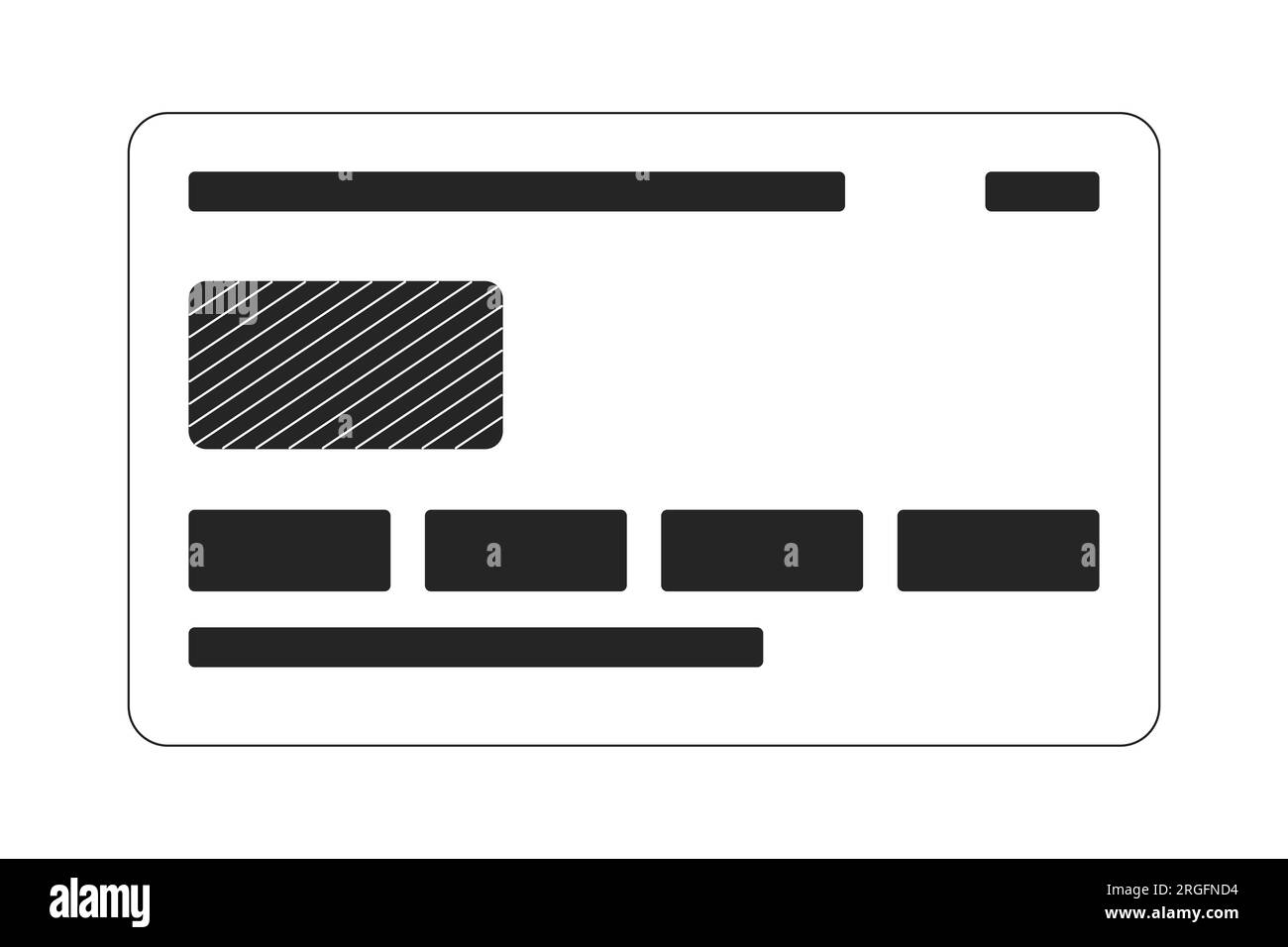 Credit card flat monochrome isolated vector object Stock Vector Image ...