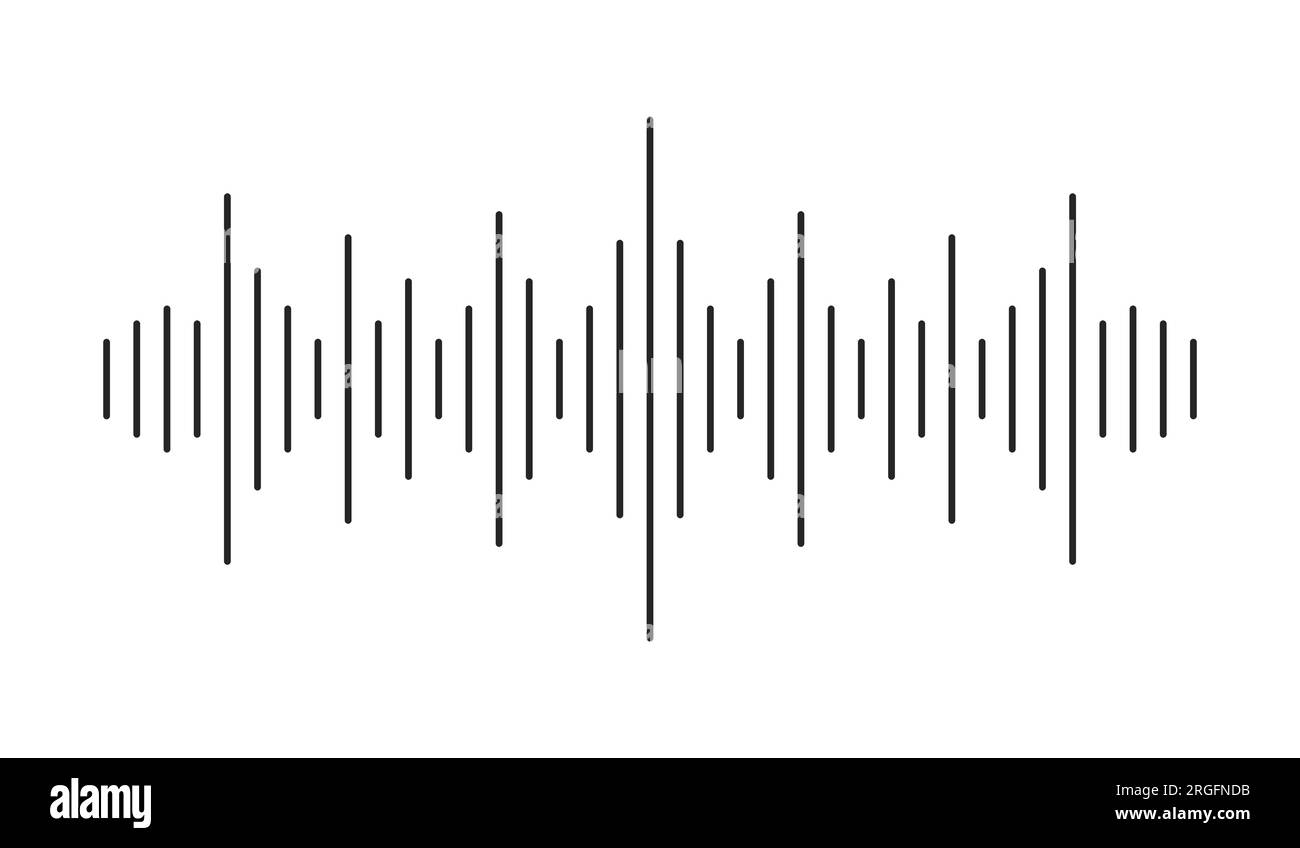 Sound waves flat monochrome isolated vector object Stock Vector Image ...