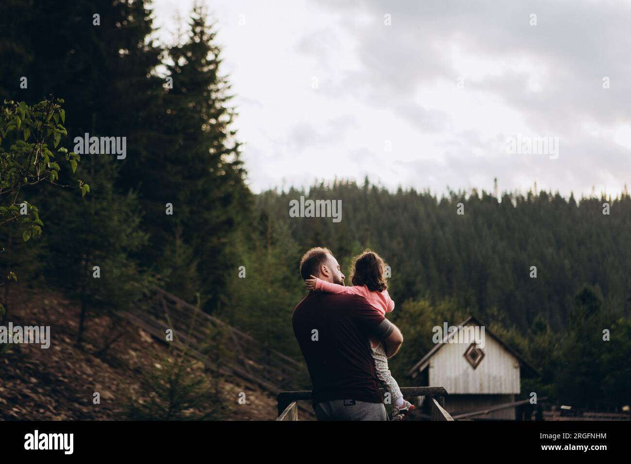 Father daughter in forest hi-res stock photography and images - Alamy