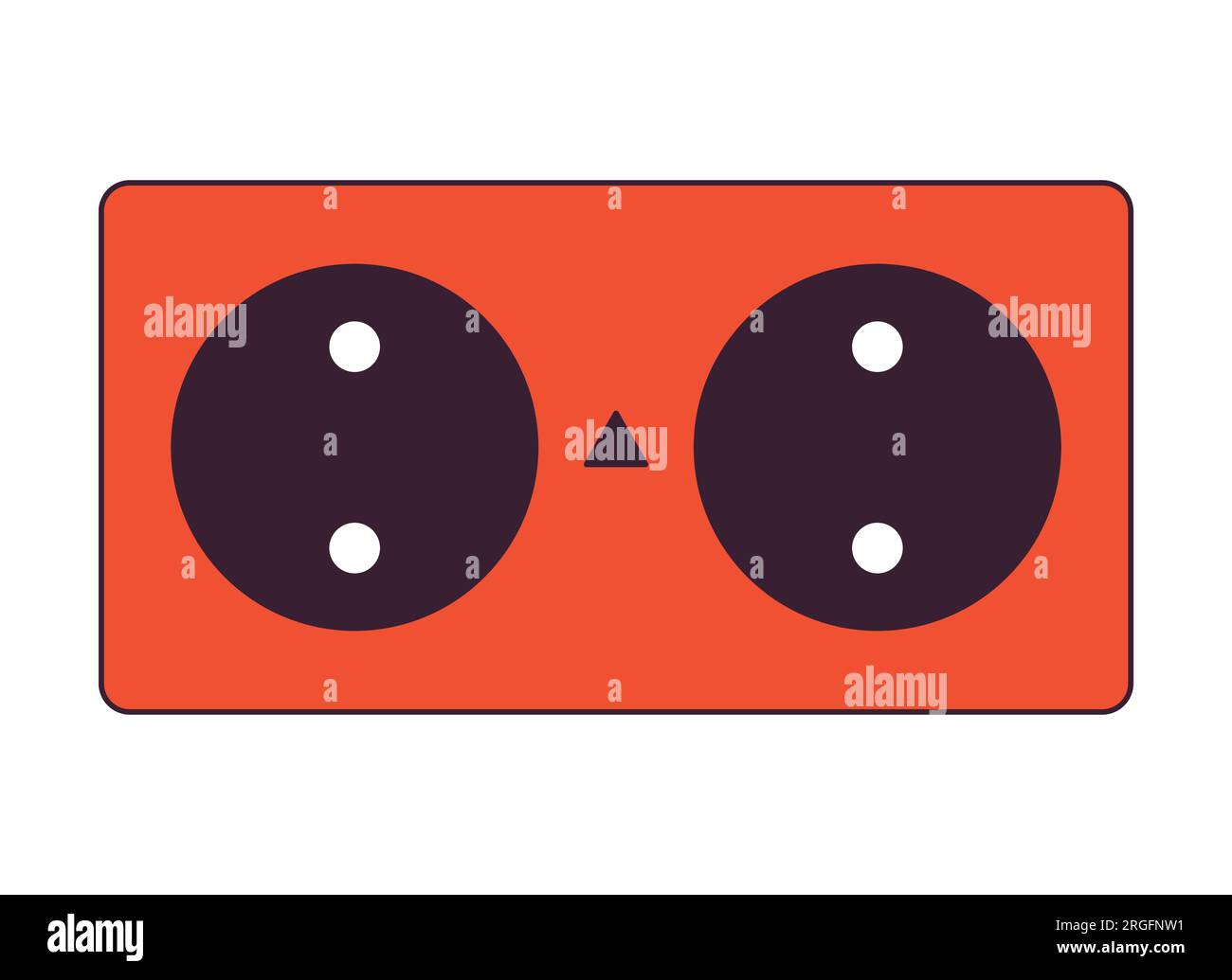 Electrical Outlets Flat Line Color Isolated Vector Object Stock Vector