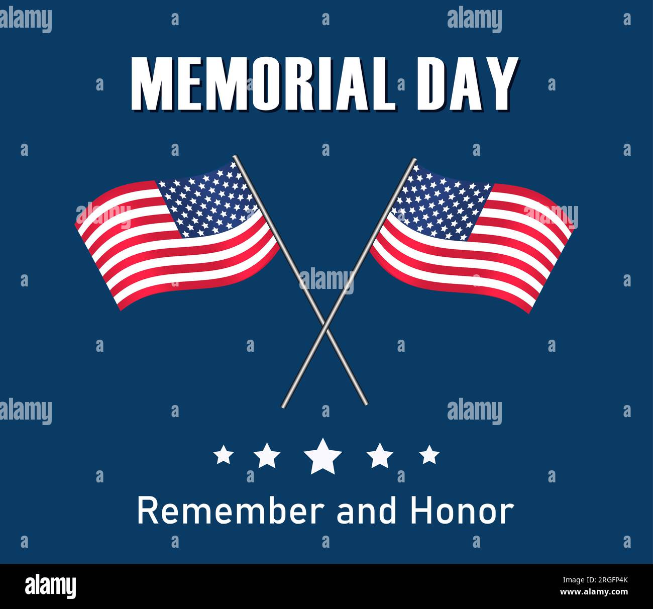 Memorial Day background design. Remember and honor. USA flag.Vector ...