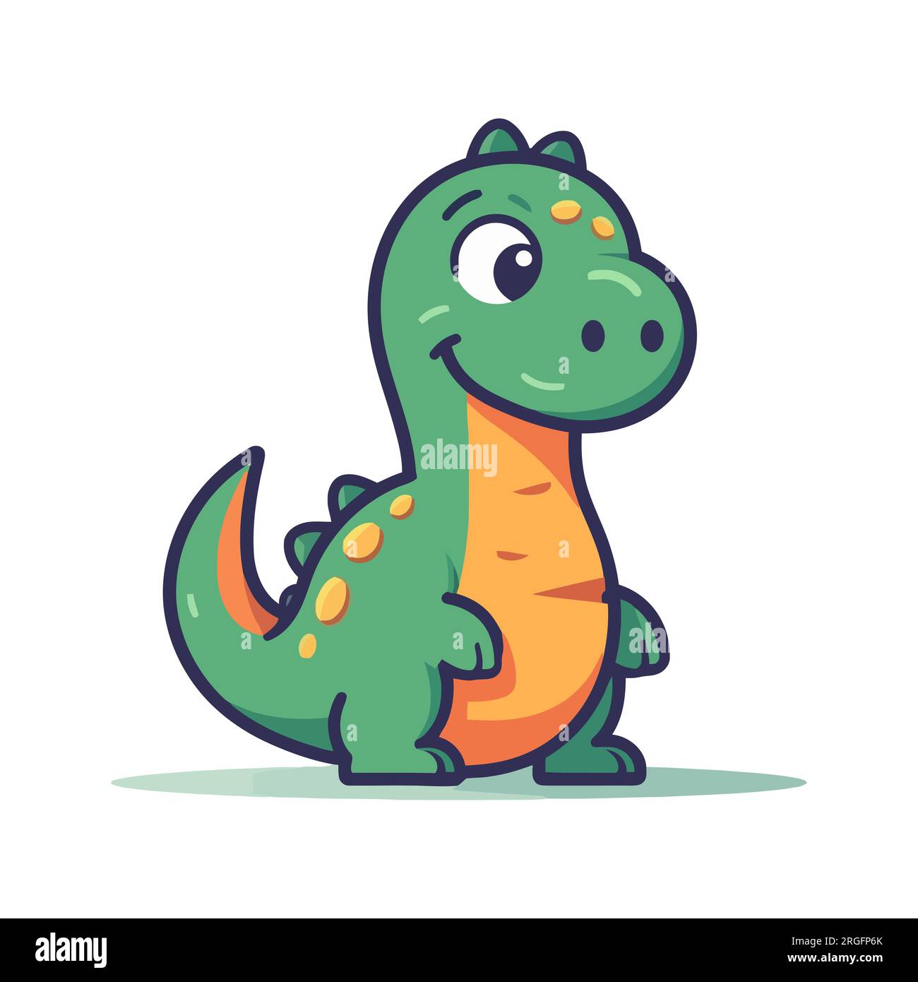 Dinosaur image. Cute dinosaur isolated on white background. Cartoon ...