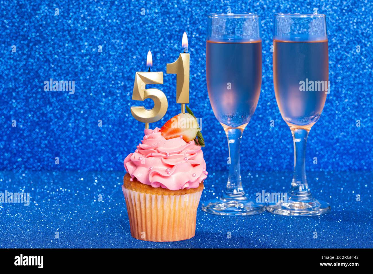 Cupcake With Number For Celebration Of Birthday Or Anniversary; Number ...