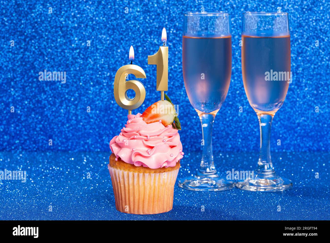 Cupcake With Number For Celebration Of Birthday Or Anniversary; Number ...