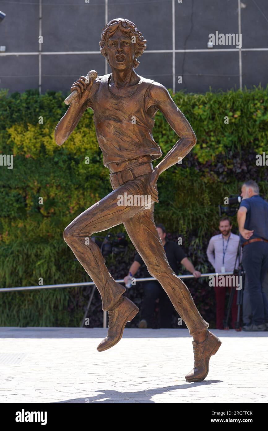 A general view of "The Glimmer Twins", a statue of Rolling Stones Sir ...