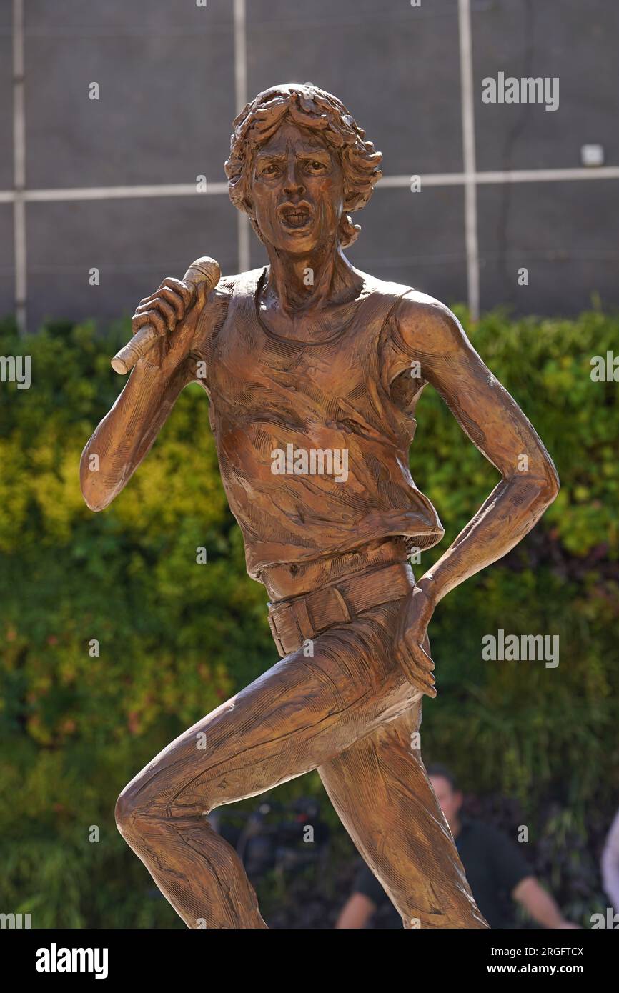 A general view of "The Glimmer Twins", a statue of Rolling Stones Sir ...