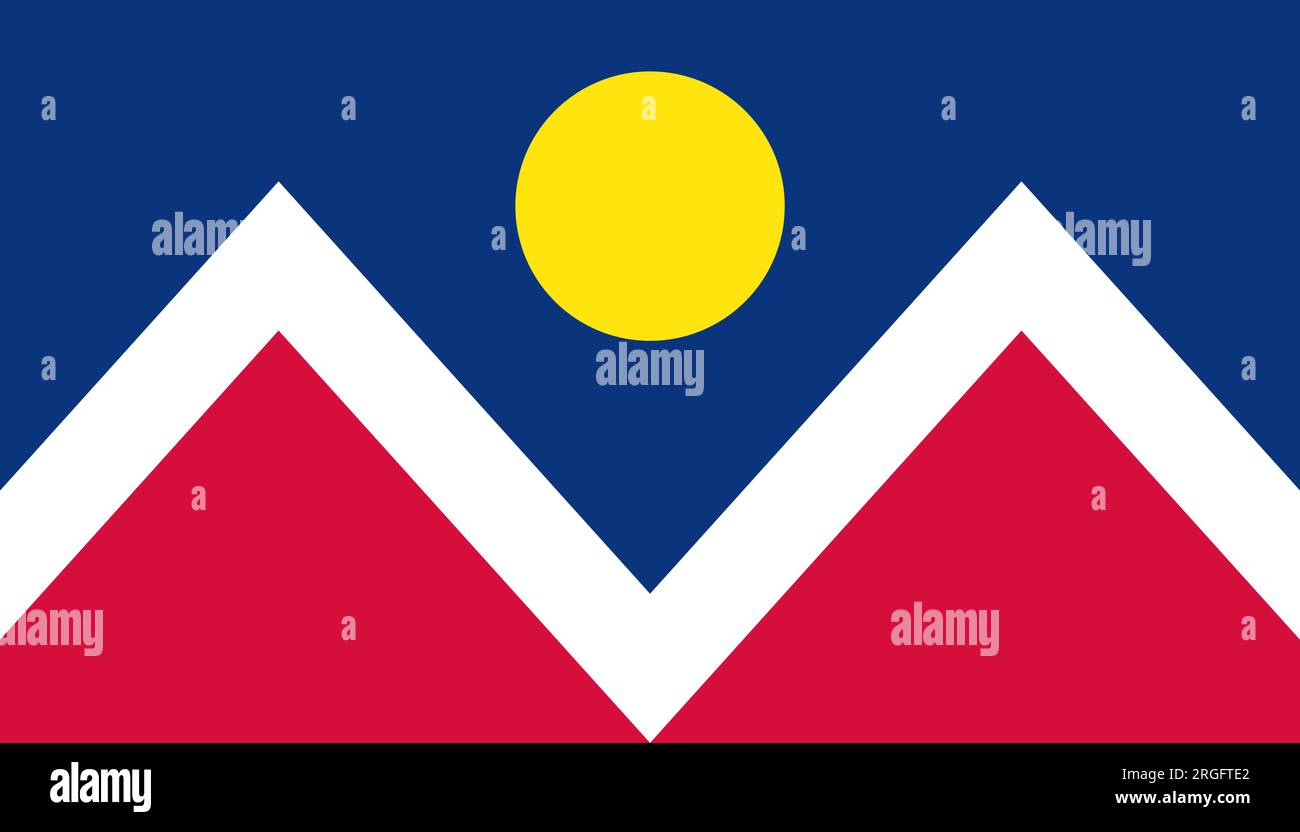 Flag of american city of Denver Stock Vector Image & Art - Alamy