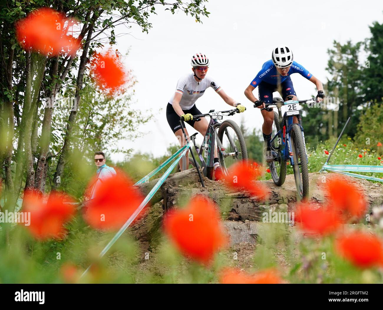 Germany's Sina van Thiel and Italy's Sara Cortinovis compete in the ...