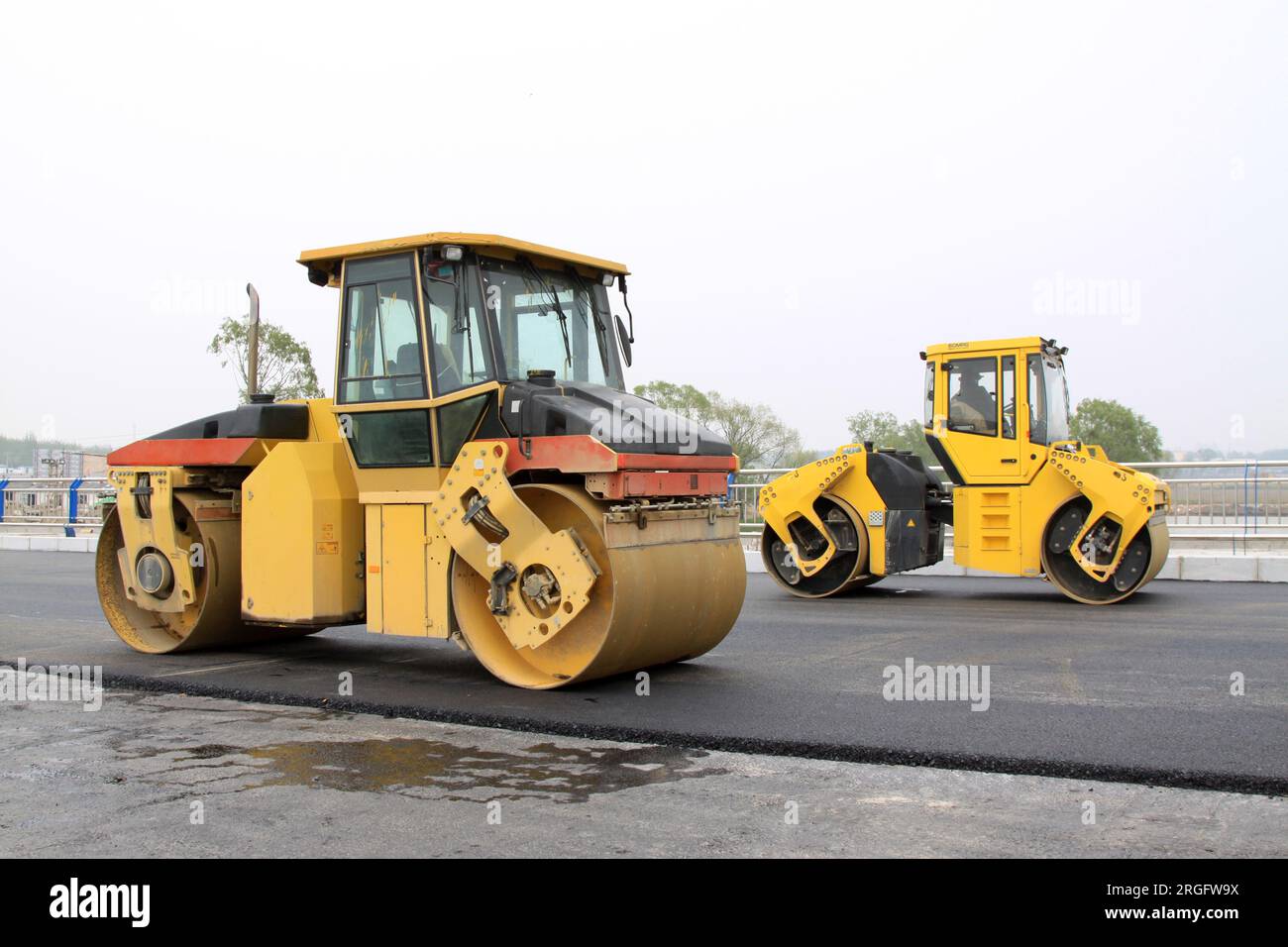 closeup of pavement paver in a road construction site Stock Photo - Alamy