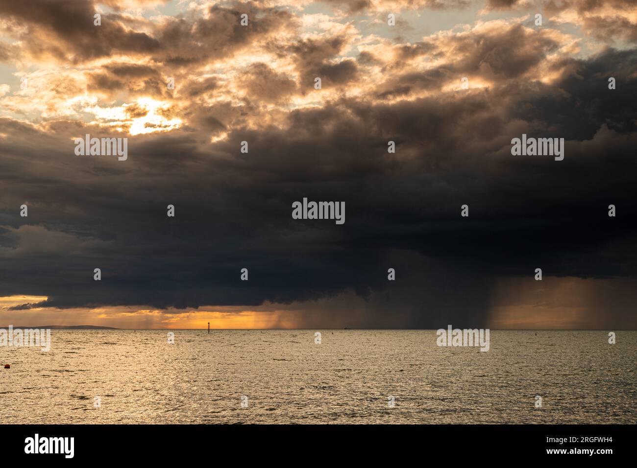 Rain storm over the north Wales coast at Deganwy Stock Photo - Alamy