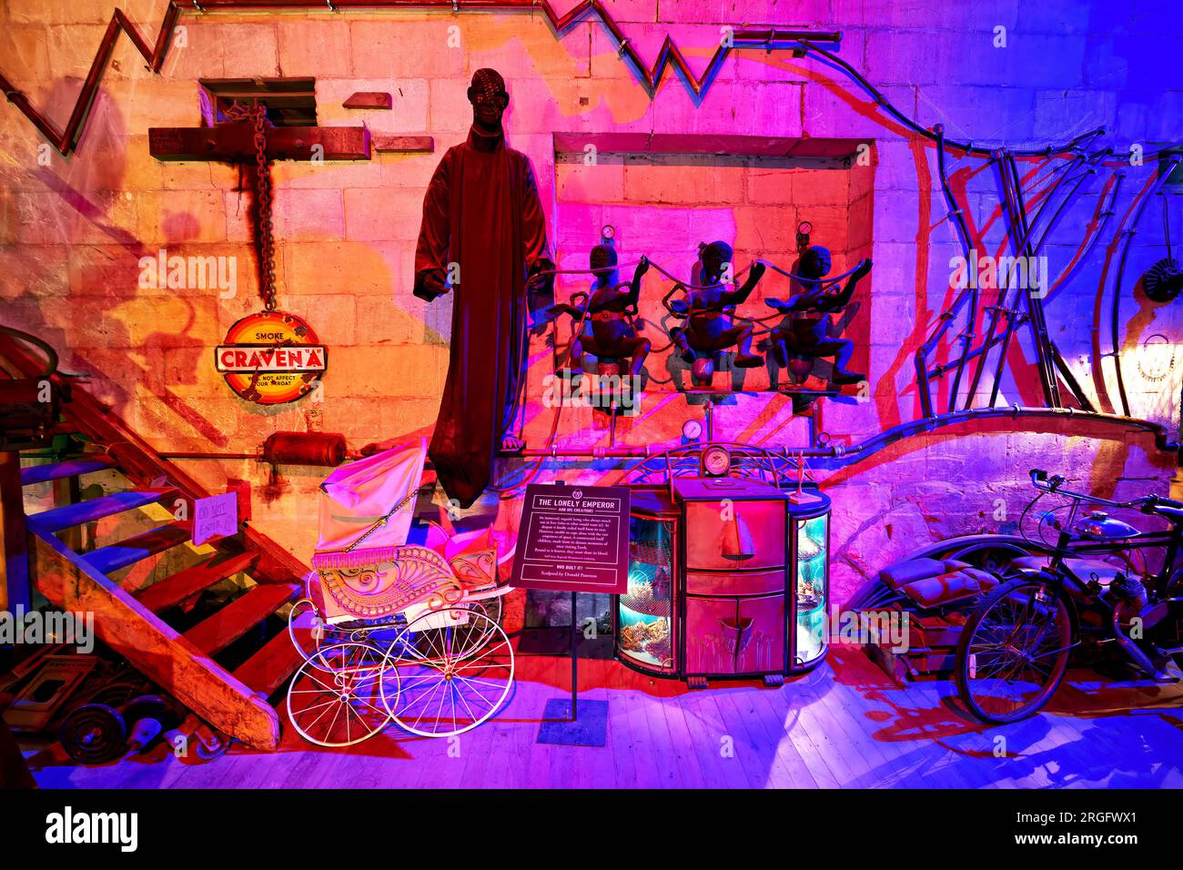 Oamaru New Zealand. Steampunk HQ Art gallery. "The lonely emperor" by ...