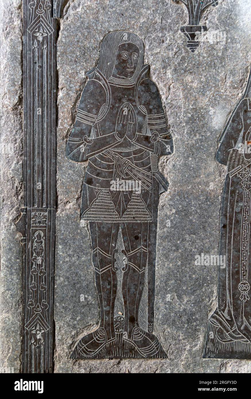 Thomas Bresse died 1514 and wife Jane, Little Wenham church, Suffolk ...