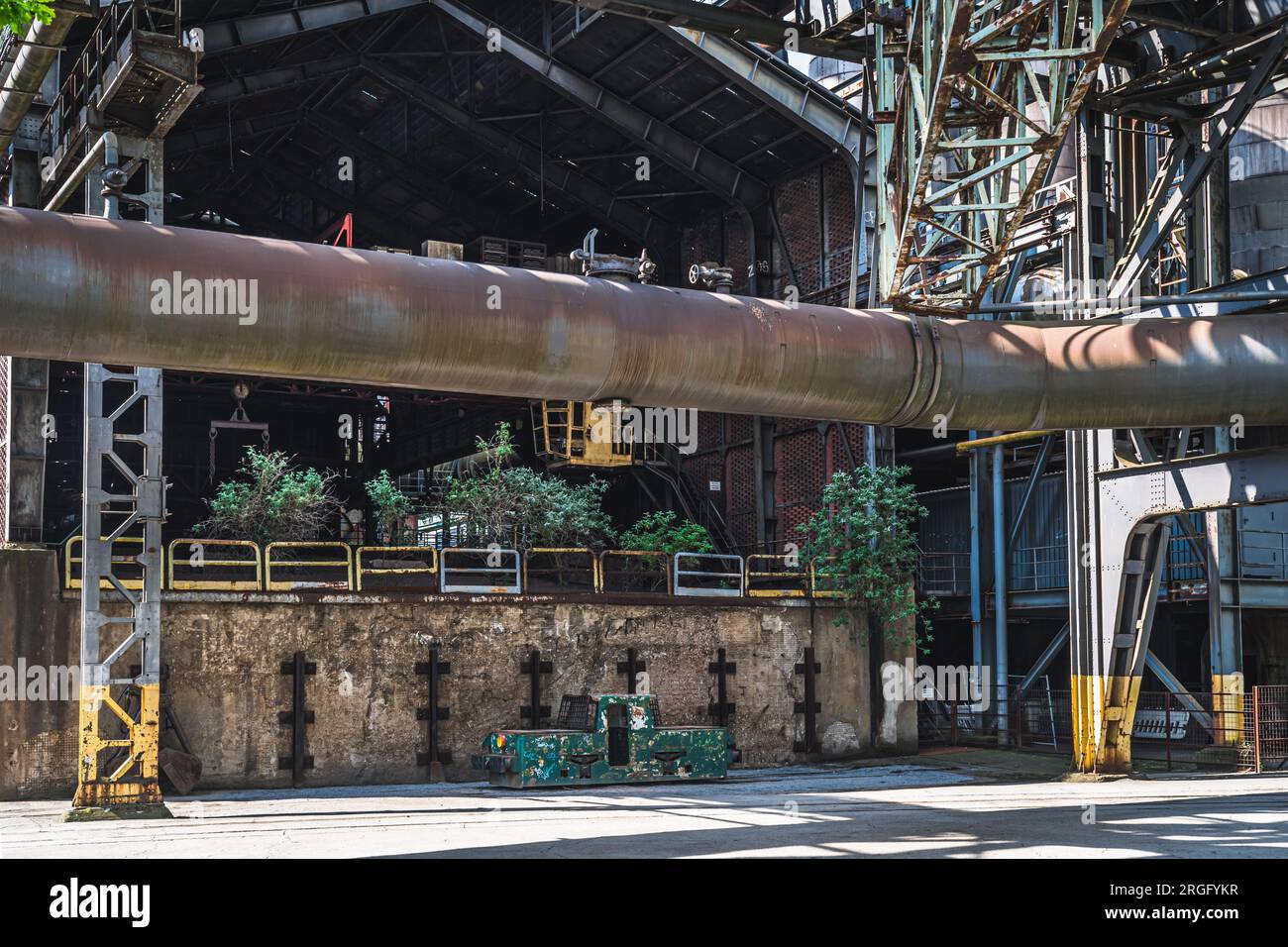 The landscape park Duisburg-Nord is a public park around a disused iron ...