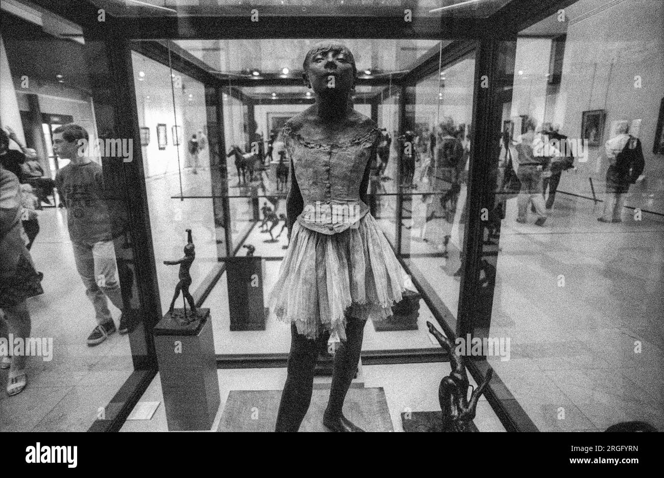 1990s archive black & white photograph of The Little Dancer by Edgar ...