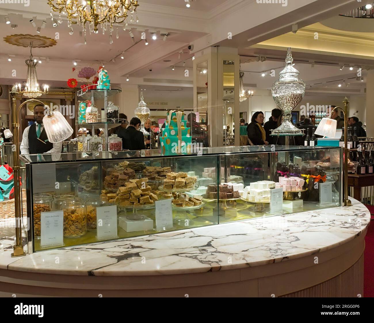 A counter display at the Fortnum & Mason department store in central ...