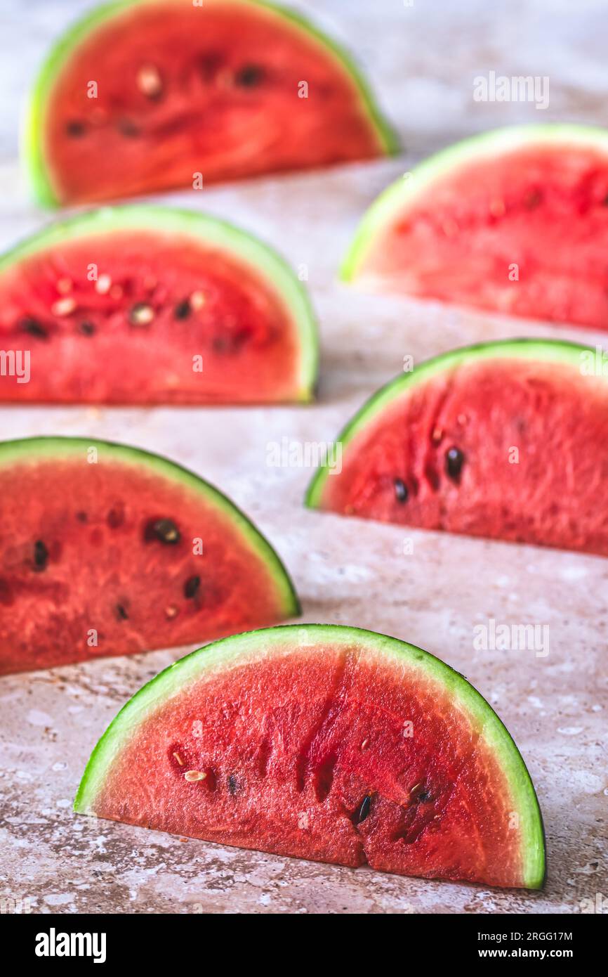 Slice juicy watermelon in hi-res stock photography and images - Alamy
